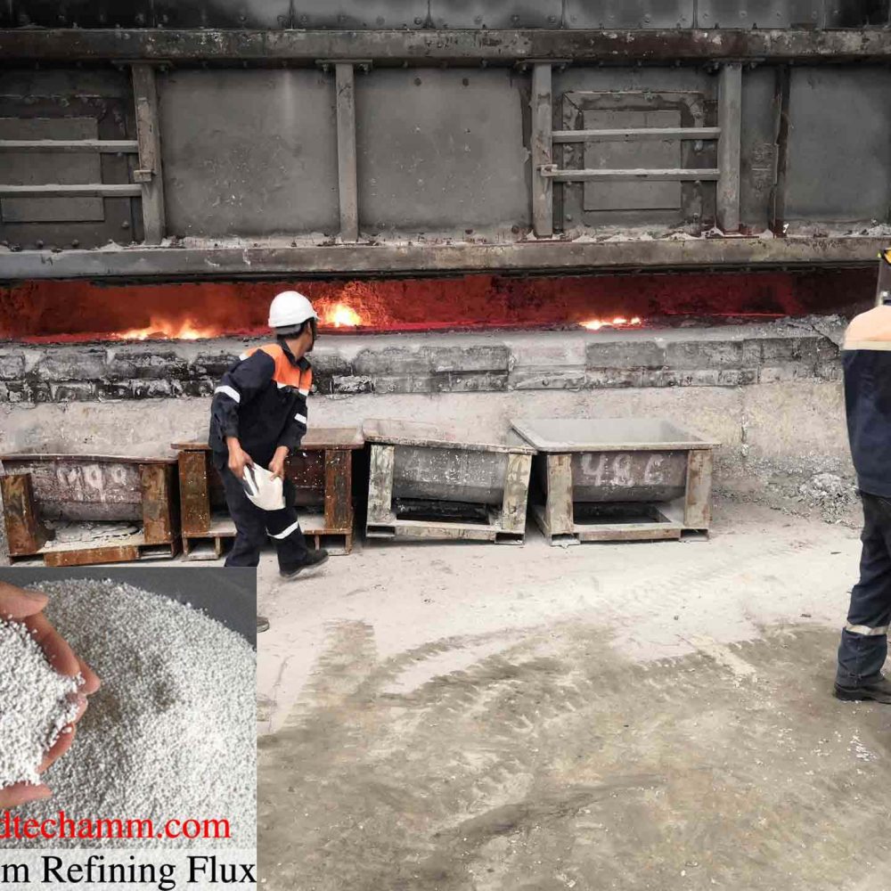 Aluminium Deslagging Agent is a white powder or granular flux